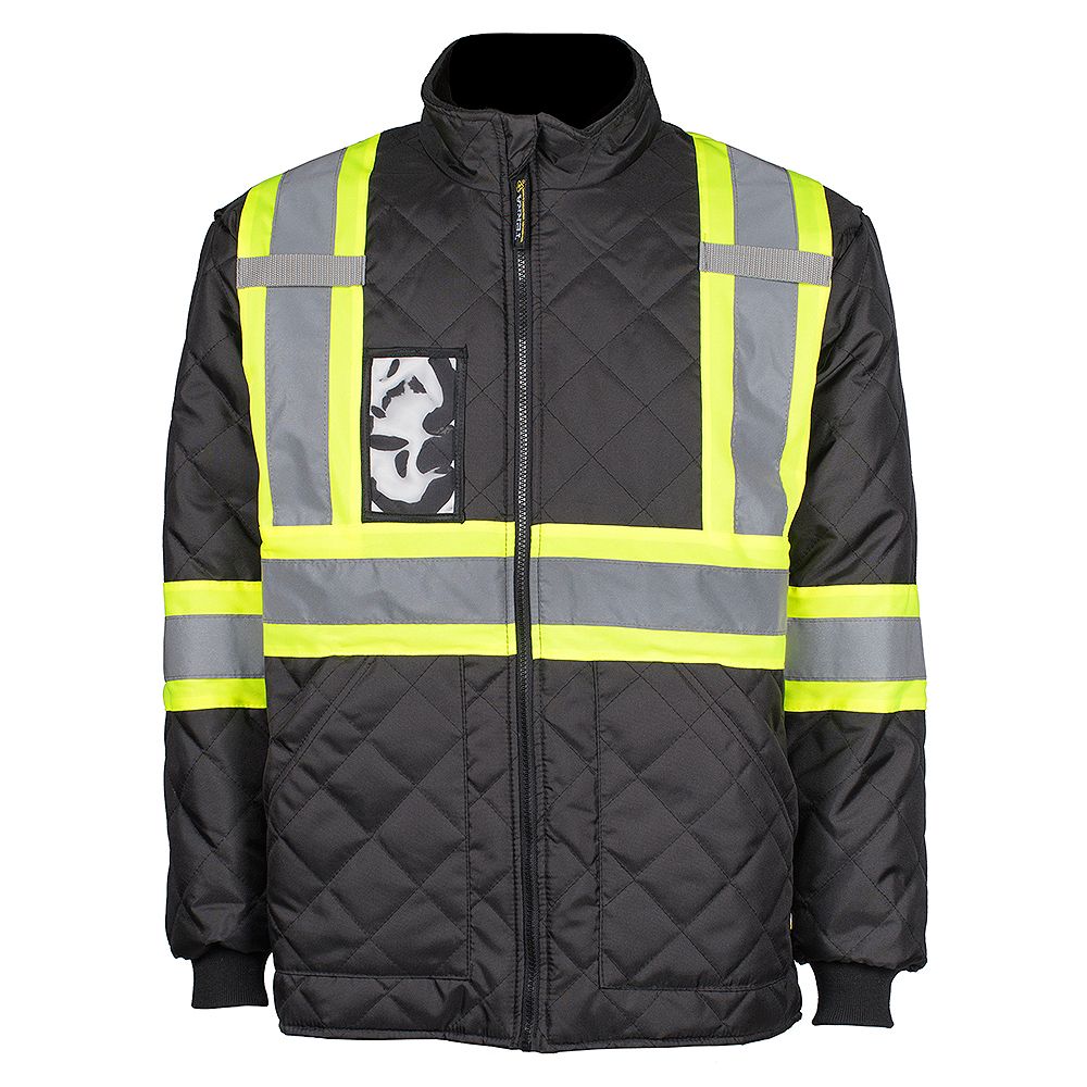 Terra Hi-Vis Quilted Freezer Jacket with Rflt Band (Blk) SZ L | The ...