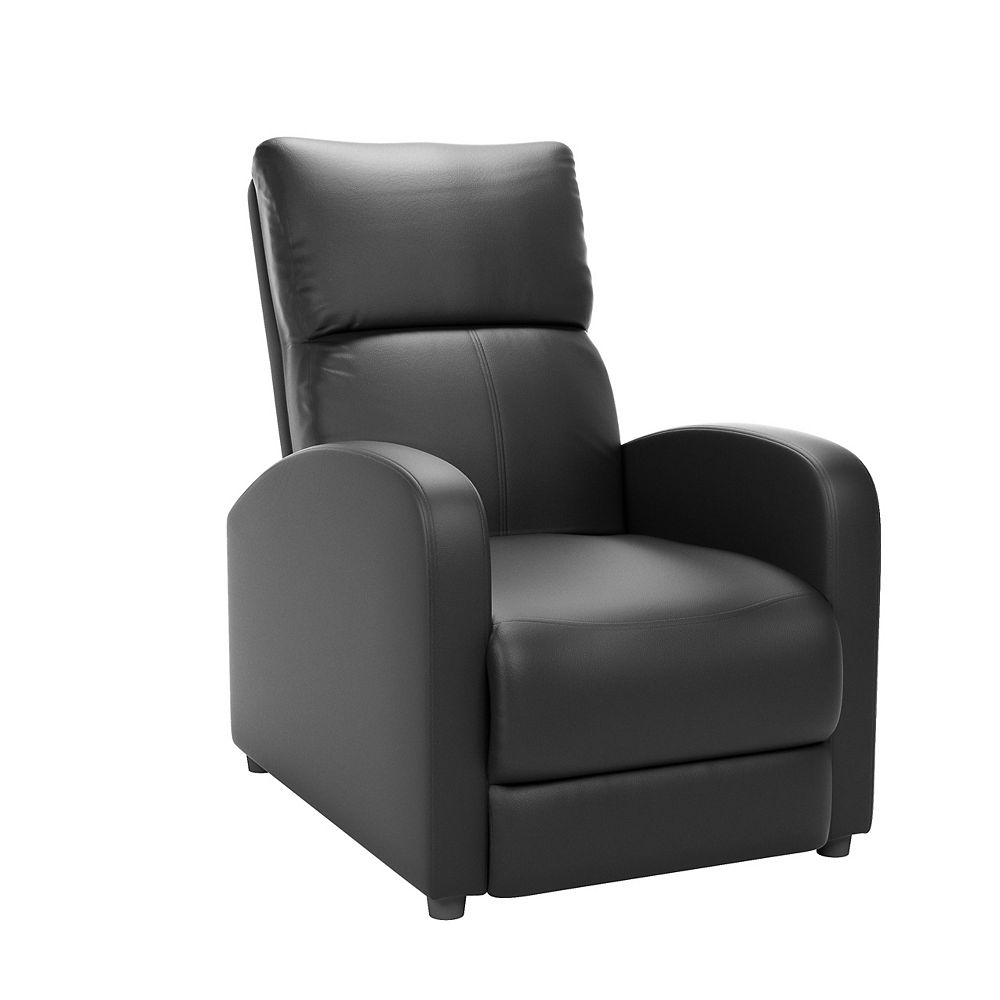 Corliving Fauteuil Inclinable Moor En Cuir Reconstitué Noir Home