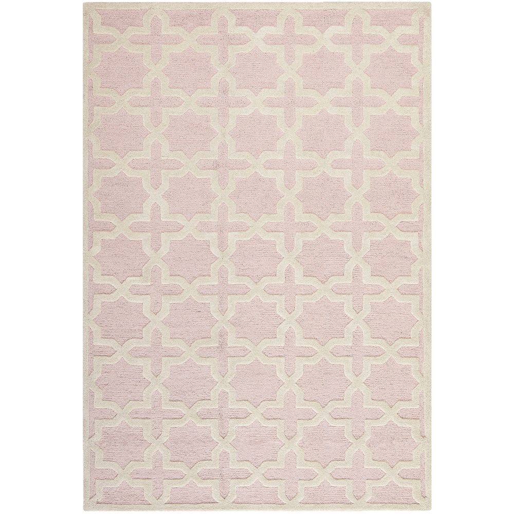 Safavieh Cambridge Bernadette Light Pink / Ivory 6 ft. x 9 ft. Indoor ...