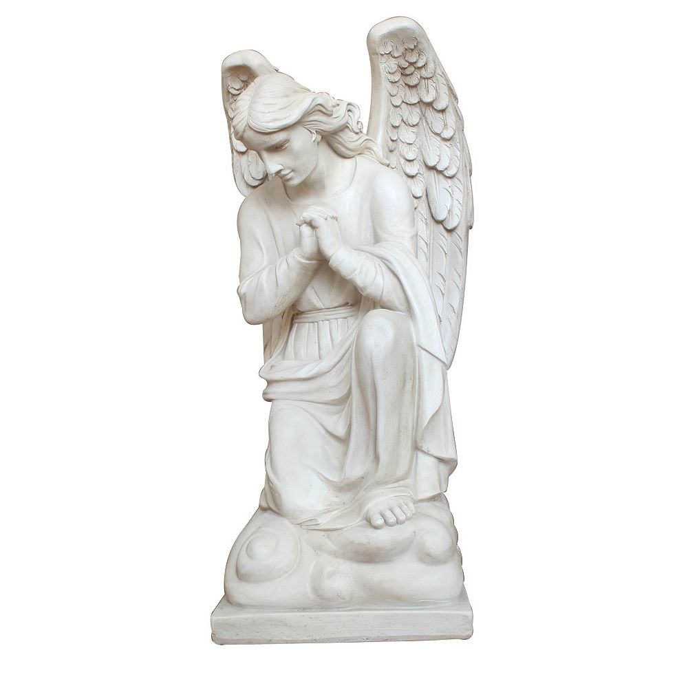 Hi-Line Gift Angel Praying on One Knee with Wing Down Statue | The Home ...