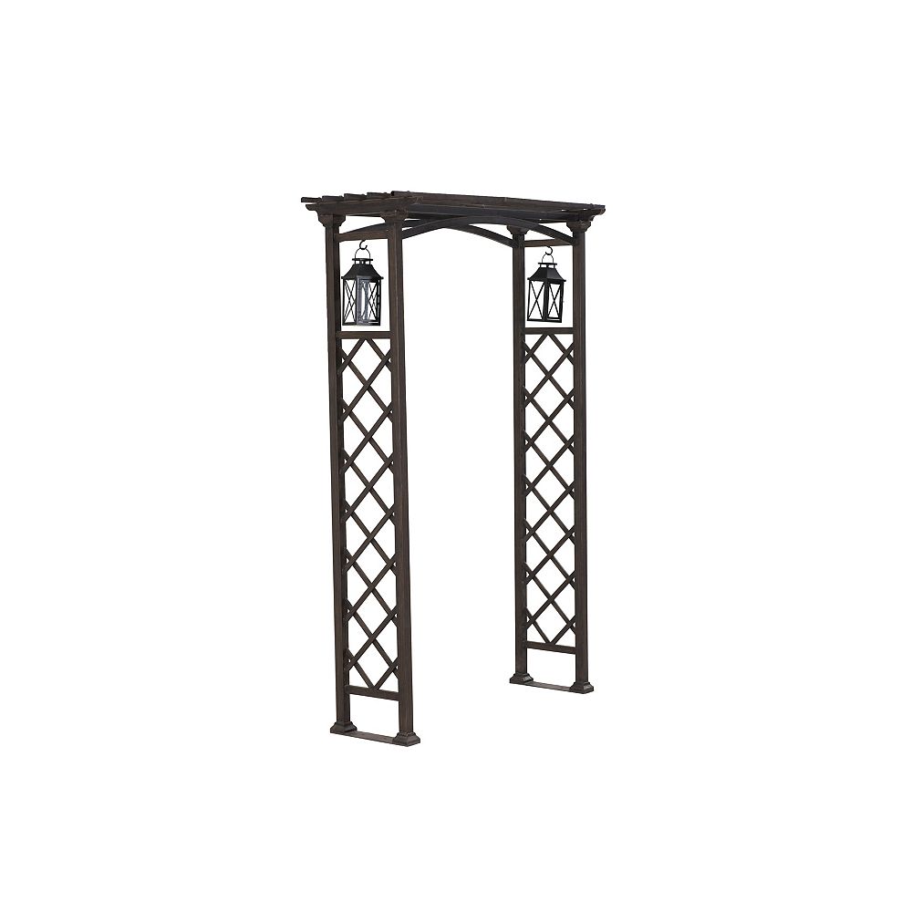 Sunjoy Metal Arbour with Lanterns | The Home Depot Canada