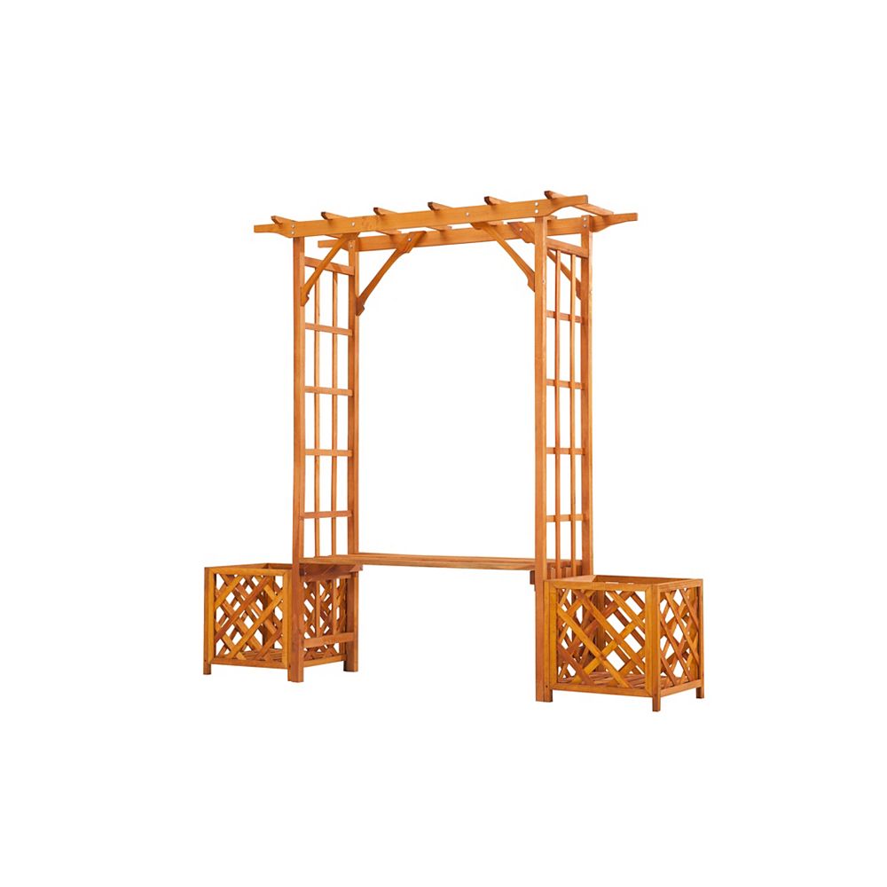Sunjoy Wooden Trellis Arbour With Seat | The Home Depot Canada