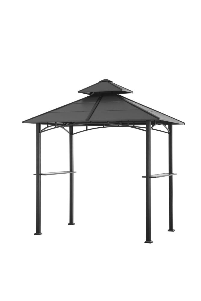 Sunjoy Bellevue 8x5 Hardtop Grill Gazebo | The Home Depot Canada
