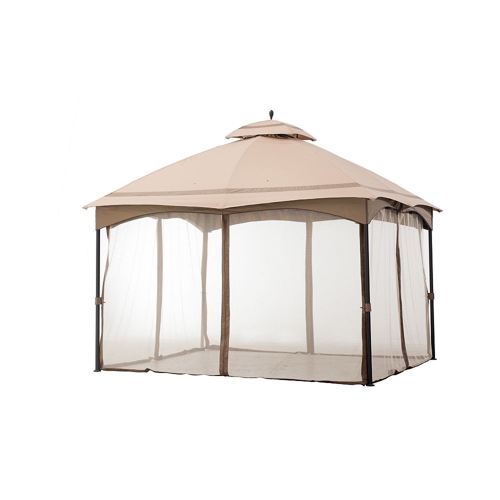 Sunjoy Gazébo Style Cabine par de 12pi x 10pi Toile avec Moustiquaire ...