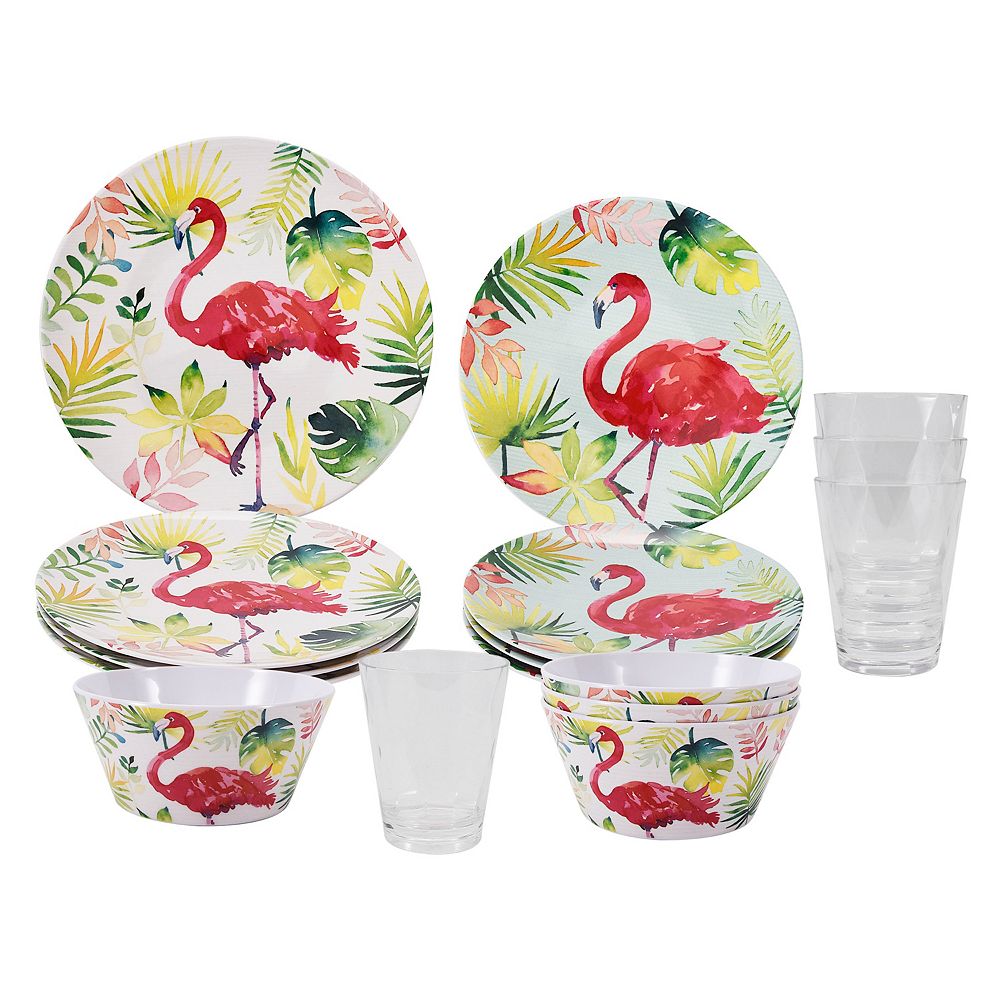 HDG Flamingo 16-Piece Dinnerware Set | The Home Depot Canada