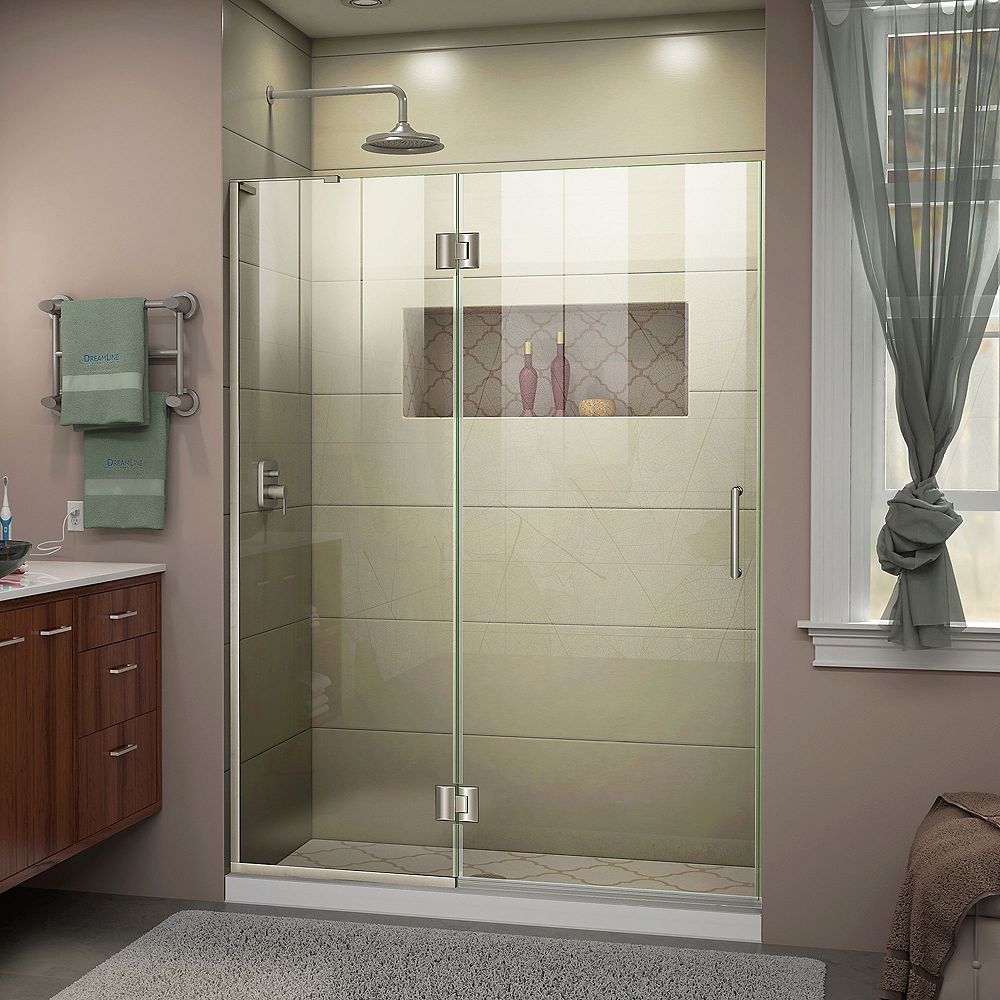Dreamline Unidoor X 47 Inch W X 72 Inch H Frameless Hinged Shower Door
