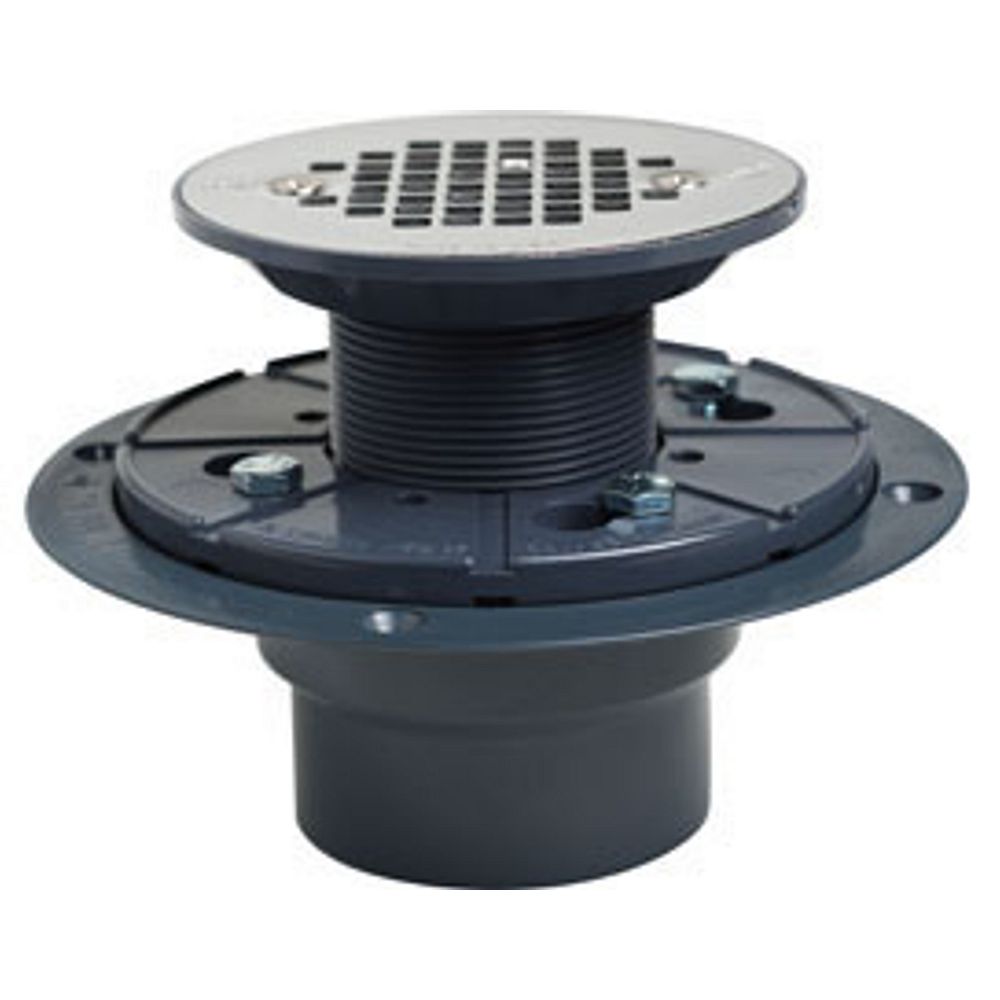 Sioux Chief Crépine de douche ronde à visser en acier inoxydable par ...