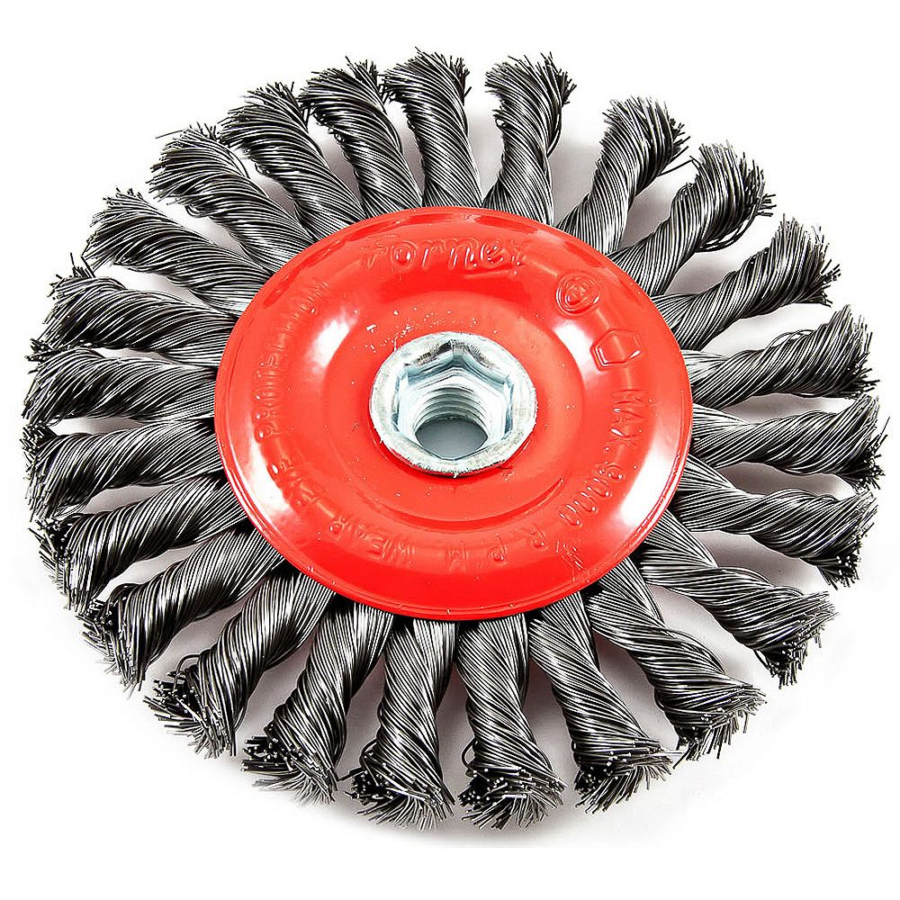 Forney Industries Wire Wheel Knotted, 6 inch x .020 inch x 5/8 inch-11 ...