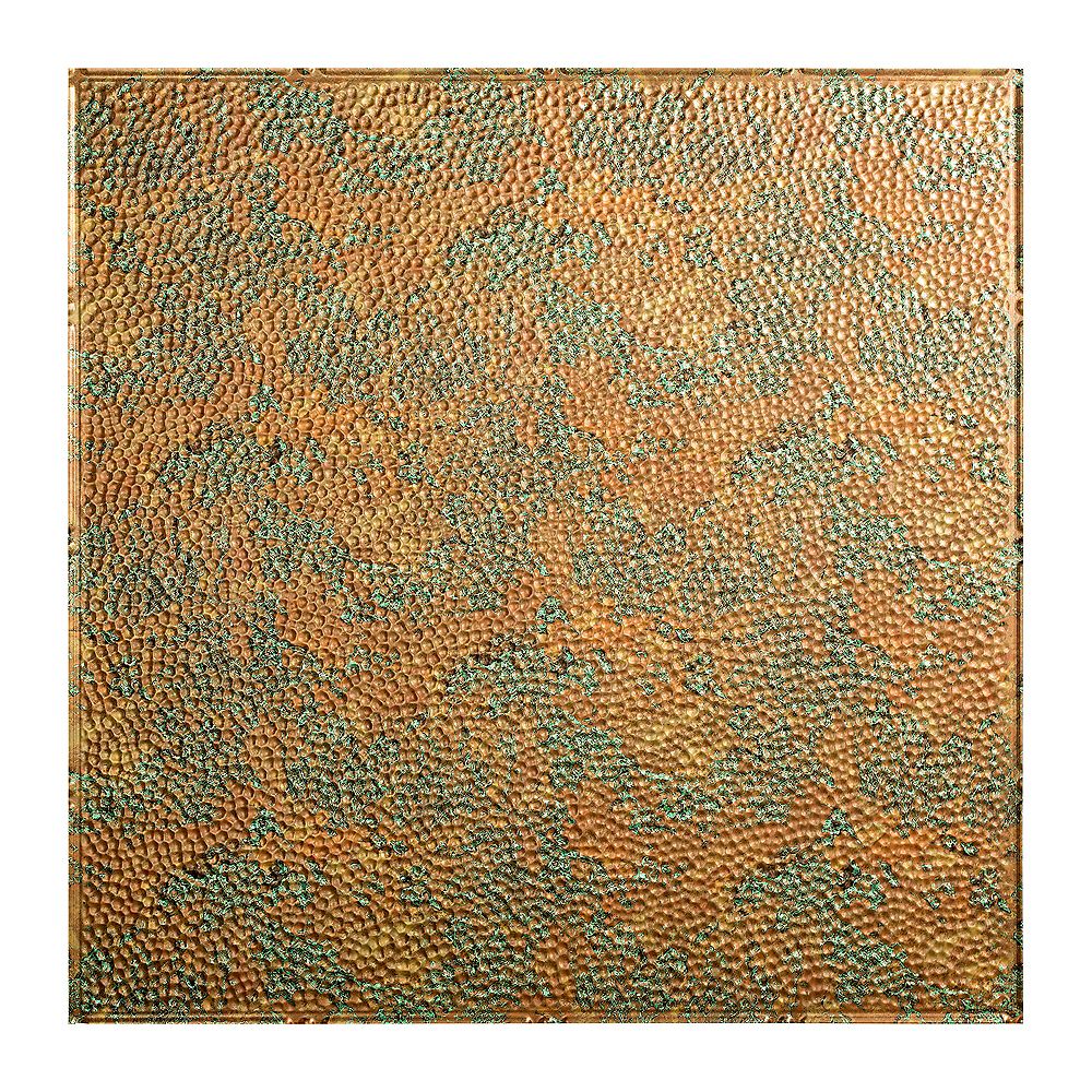Fasade Border Fill 2x2 Lay In Ceiling Tile, Copper Fantasy Finish | The ...