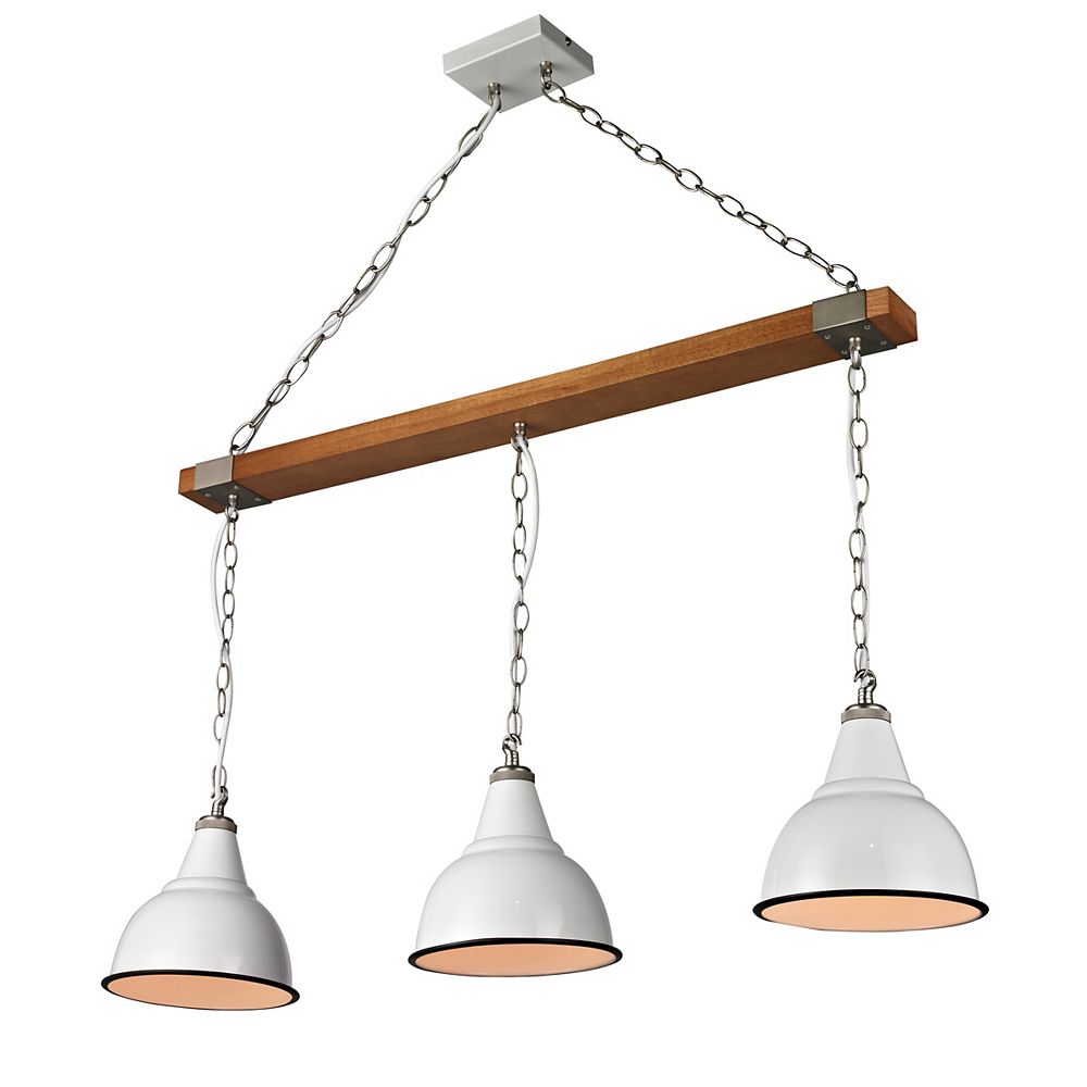 L2 Lighting 3-Light Wood and Metal Pendant Lamp | The Home Depot Canada