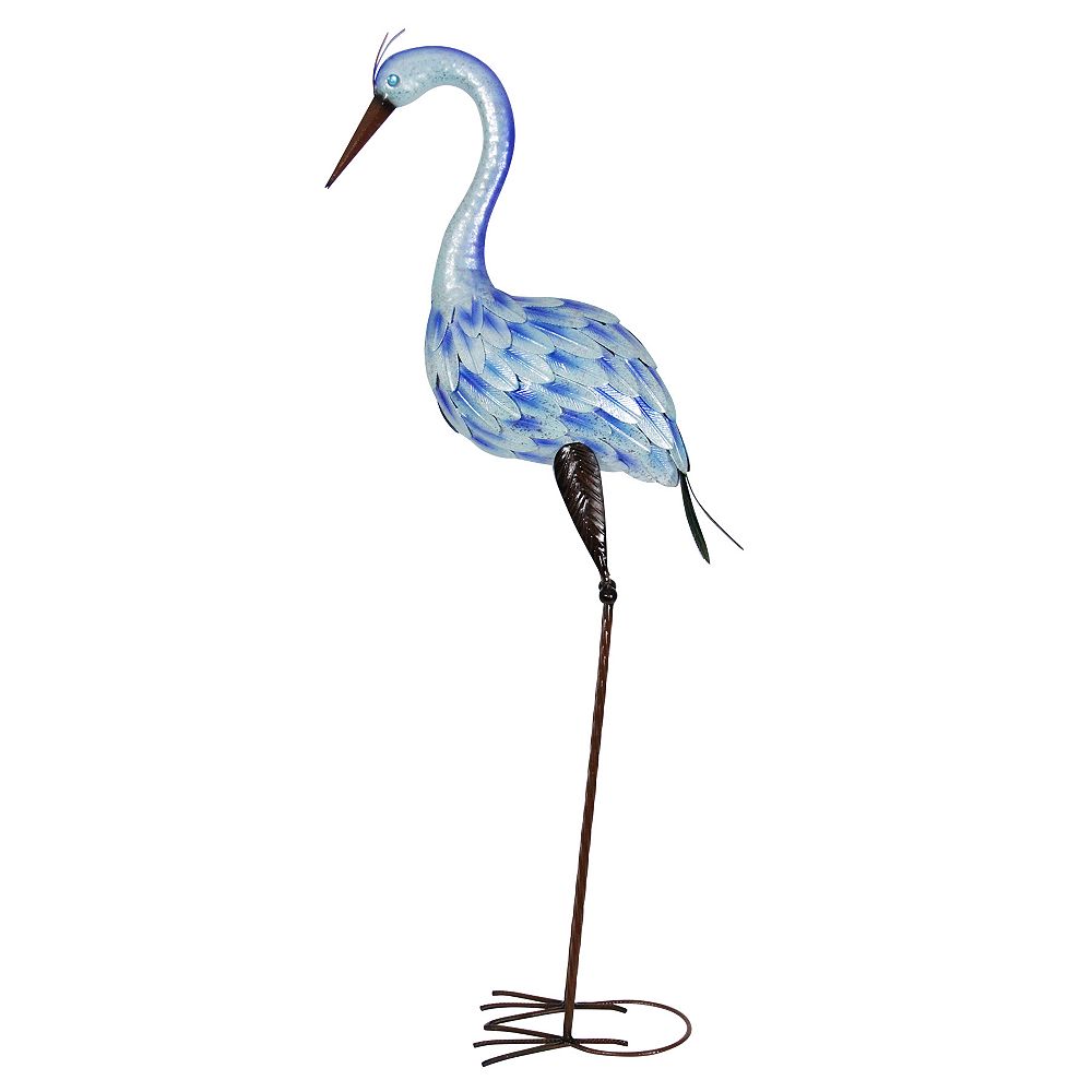 Exhart Blue Metal Heron Statue | The Home Depot Canada