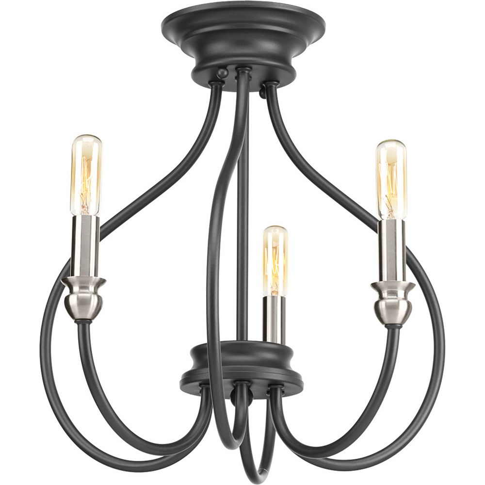 Progress Lighting Whisp Three-light Semi-Flush Convertible | The Home ...