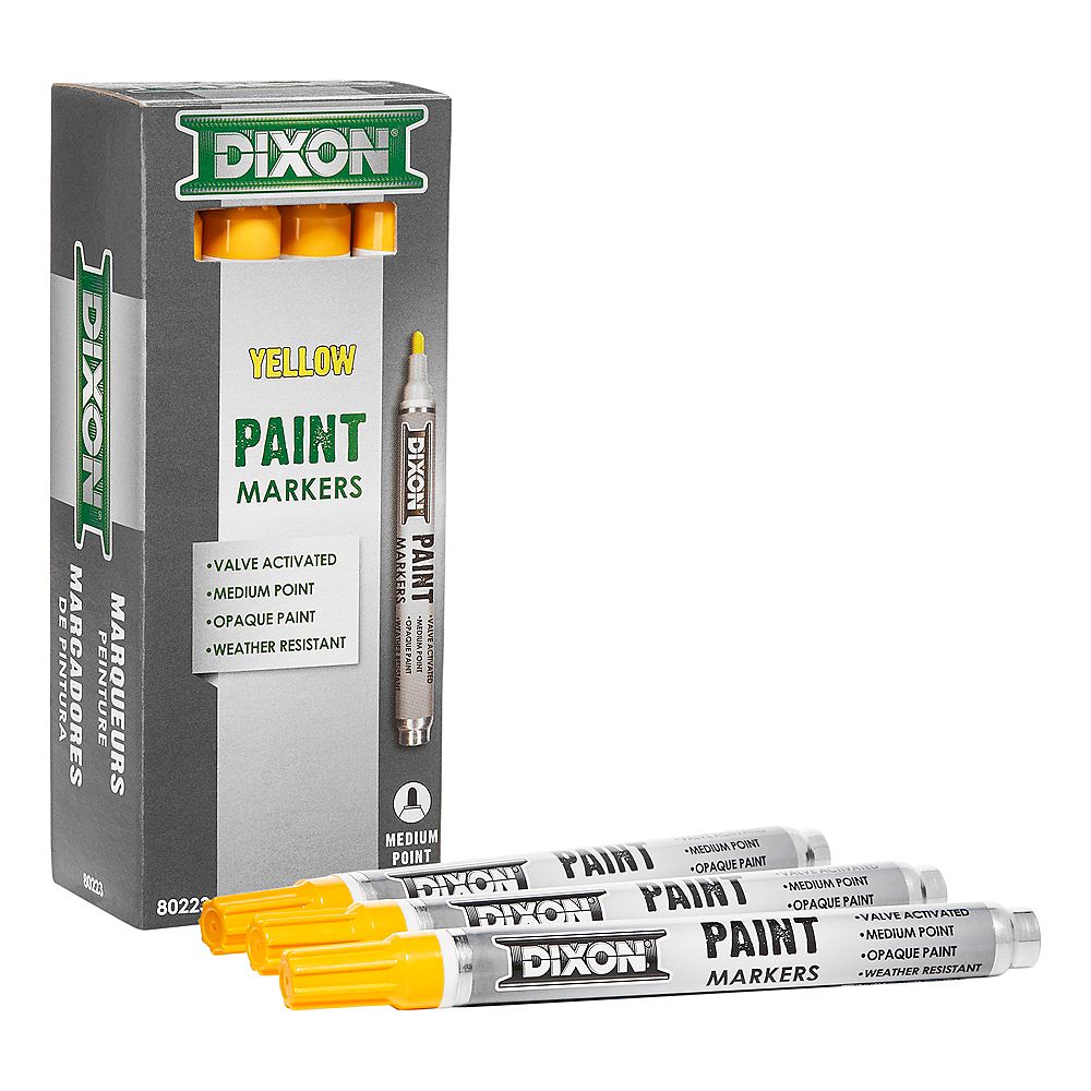 Dixon Paint Marker - Valve Action - Medium Tip - Yellow | The Home ...