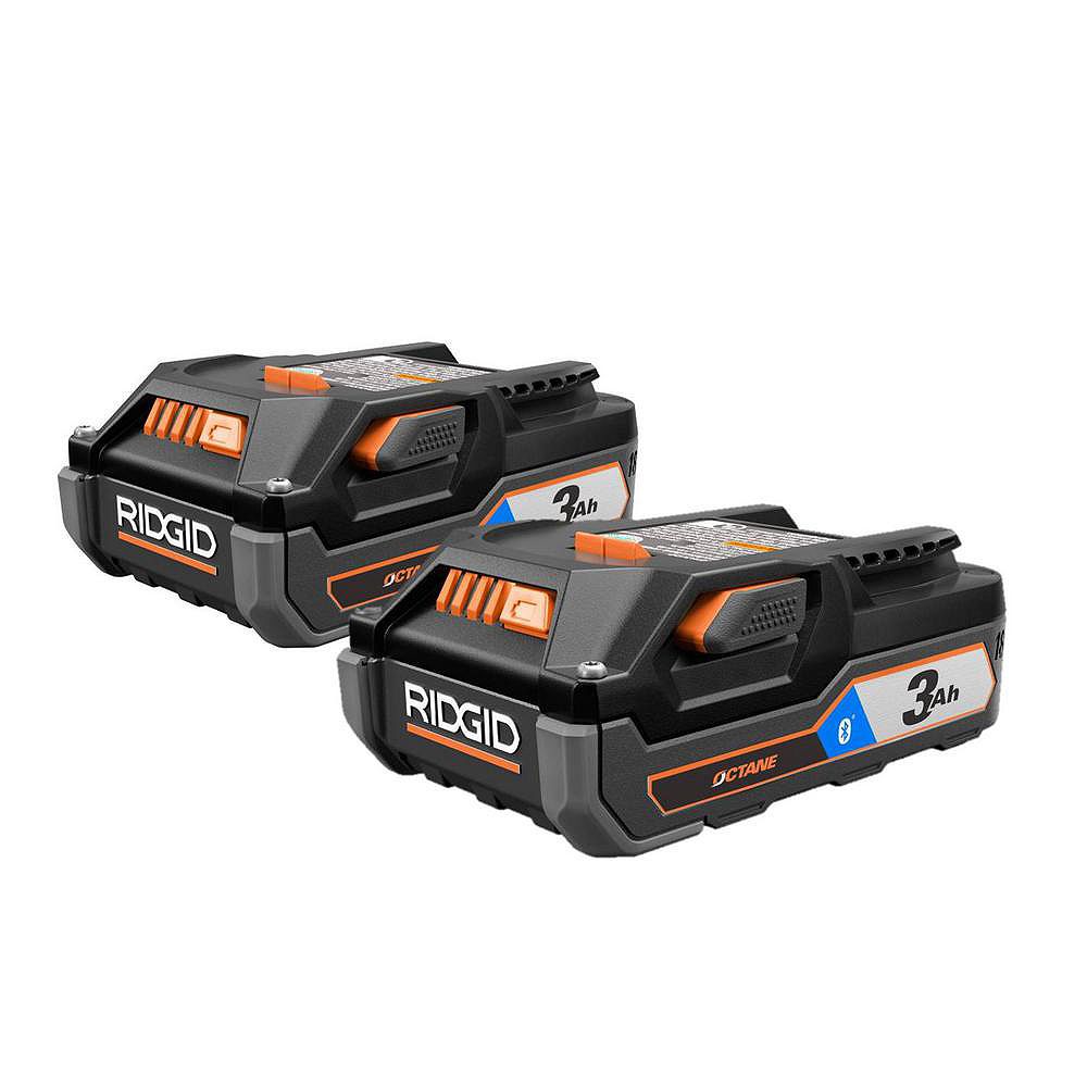 RIDGID 18V OCTANE Bluetooth 3.0 Ah Battery (2-Pack) | The Home Depot Canada