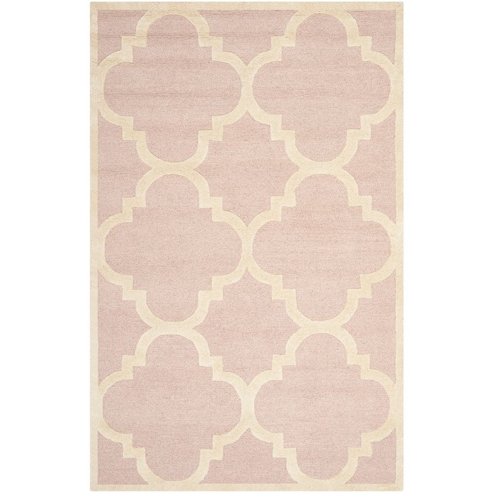 Safavieh Cambridge Amias Light Pink / Ivory 5 ft. x 8 ft. Indoor Area ...