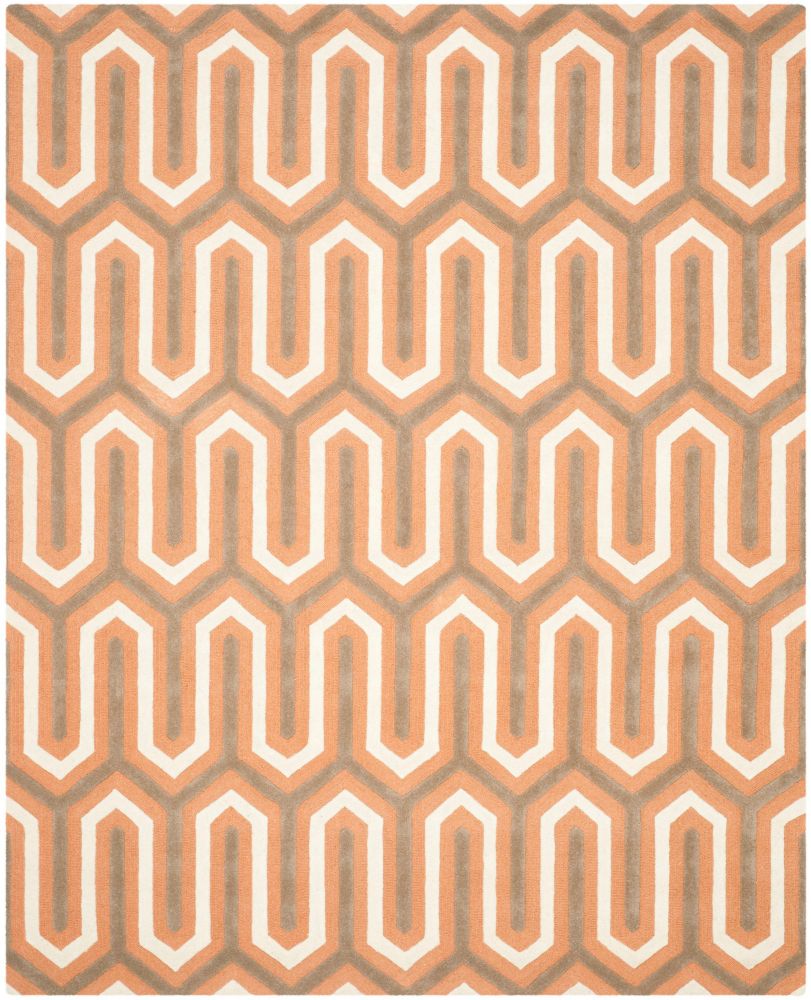 Safavieh Cambridge Gemma Orange / Grey 8 ft. x 10 ft. Indoor Area Rug ...