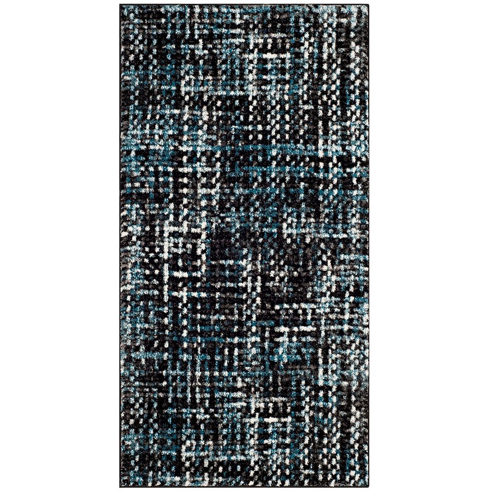 Safavieh Porcello Annie Charcoal / Blue 2 ft. 7-inch x 5 ft. Indoor ...