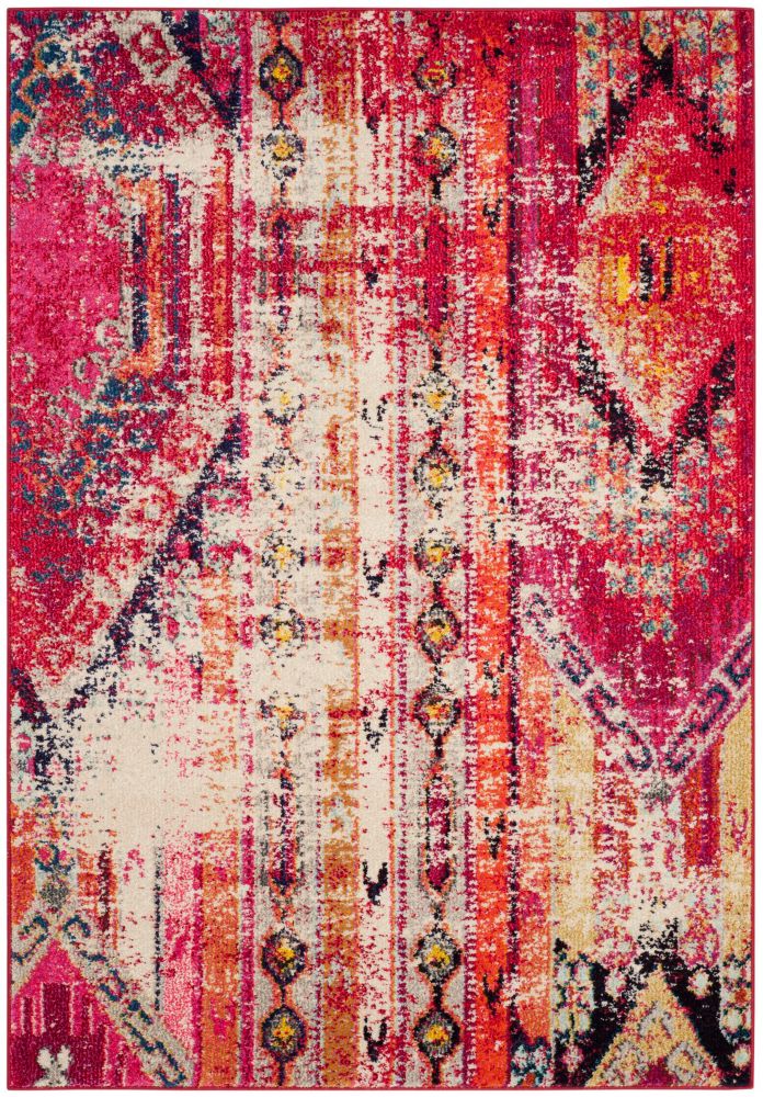 Safavieh Monaco Klay Magenta / Multi 4 ft. x 5 ft. 7-inch Indoor Area ...