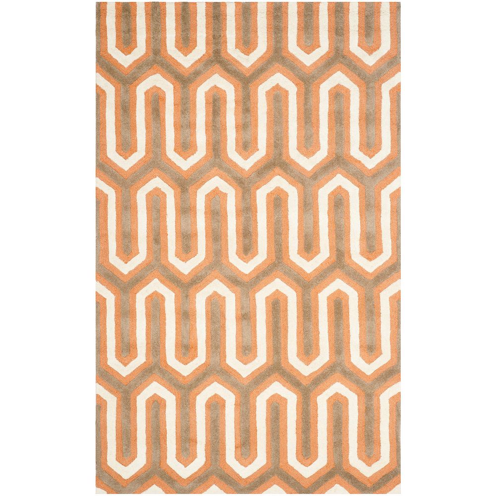 Safavieh Cambridge Gemma Orange / Grey 4 ft. x 6 ft. Indoor Area Rug ...