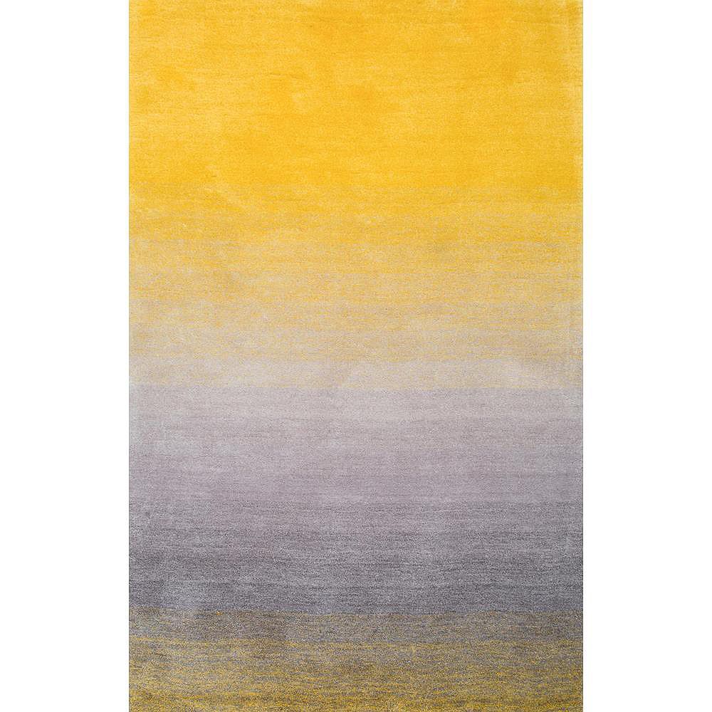 nuLOOM Handmade Ombre Shag Yellow 10 ft. x 14 ft. Indoor Area Rug | The ...
