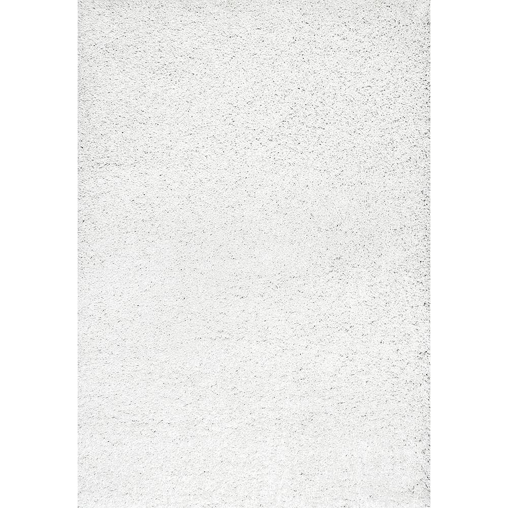 nuLOOM Machine Made Shag White 8 ft. Indoor Square Rug | The Home Depot ...