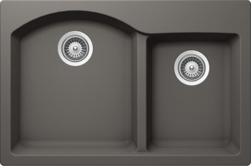 Wessan Granite One and Three-Quarters Drop-in Sink in Silverstone - 20. ...