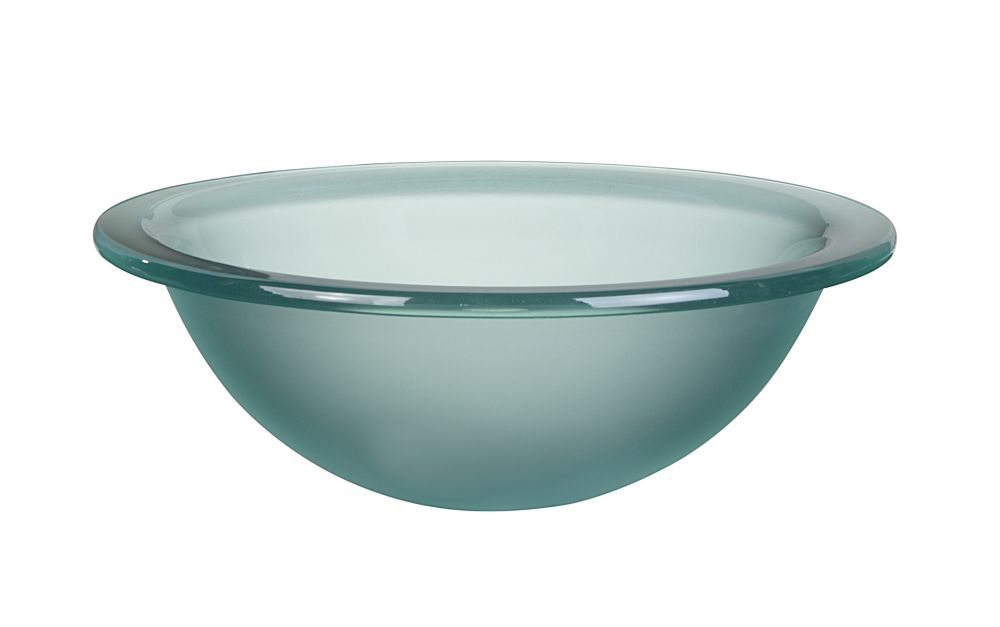 Decolav Terra Frosted Natural Crystal Tempered Glass Round Undermount ...