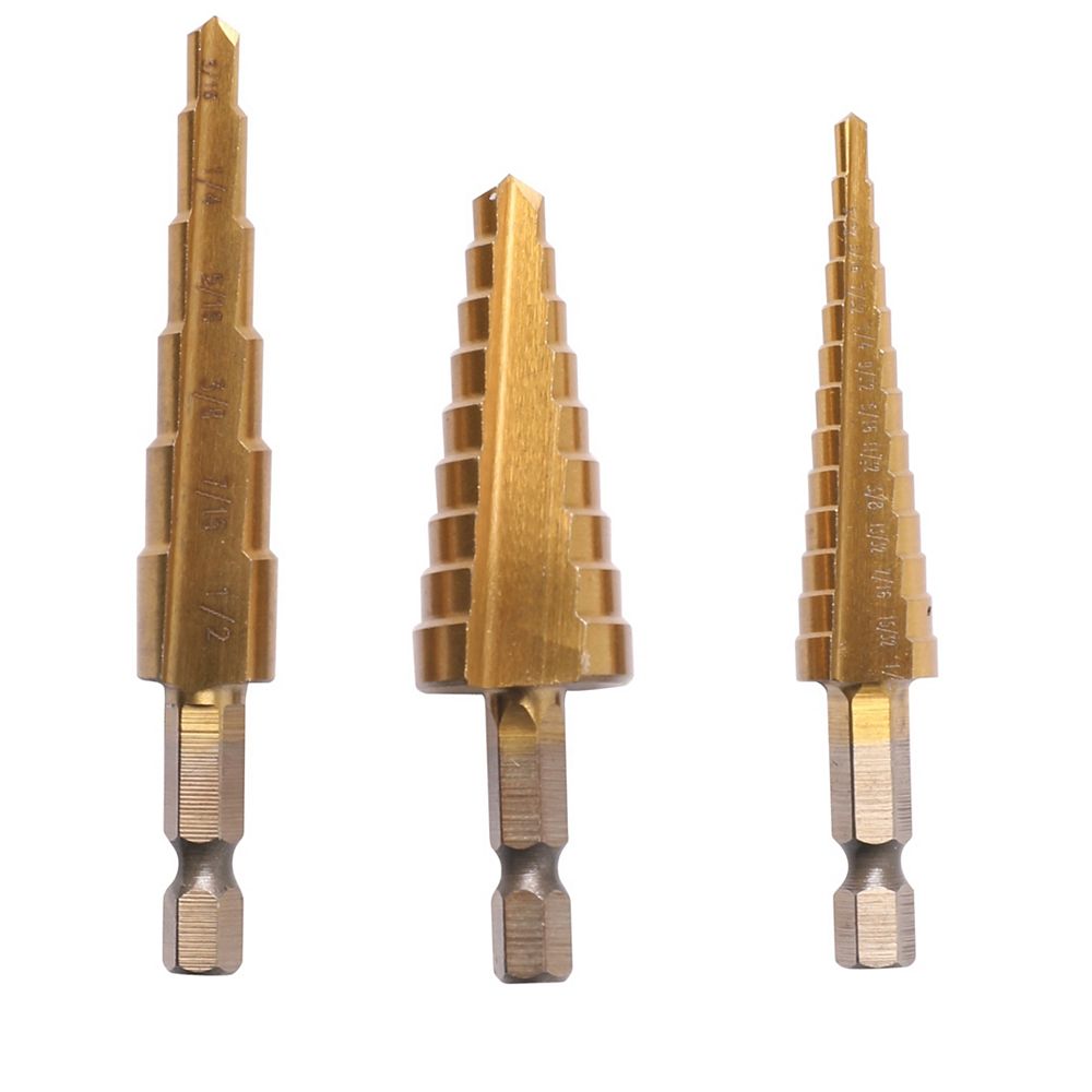 Anvil 3-Piece Step Drill Bit Set | The Home Depot Canada