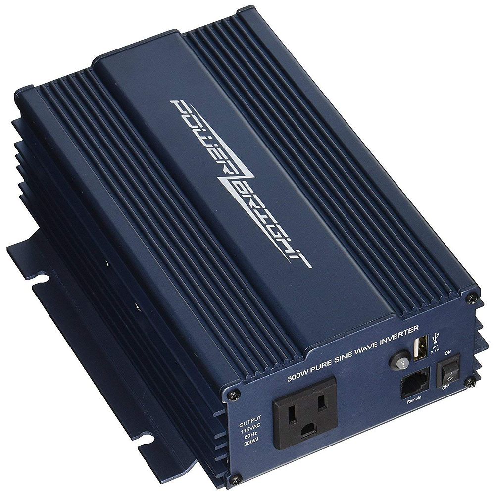 Power Bright 300 Watt 12V DC to 120V AC Pure Sine Wave Power Inverter ...