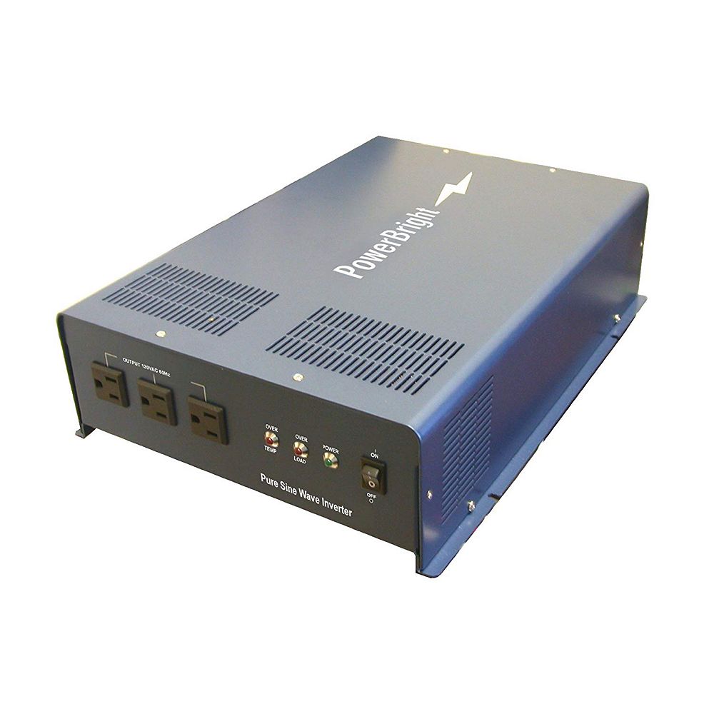 Power Bright 2200 Watt 12V DC to 120V AC Pure Sine Wave Power Inverter ...