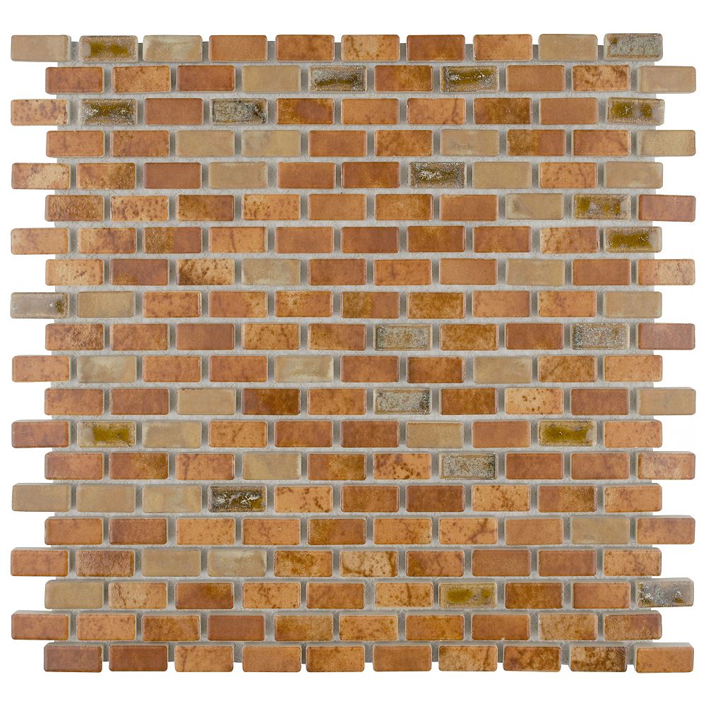 Merola Tile Rustica Subway Tundra Beige 11-3/4-inch x 11-3/4-inch x 8 ...