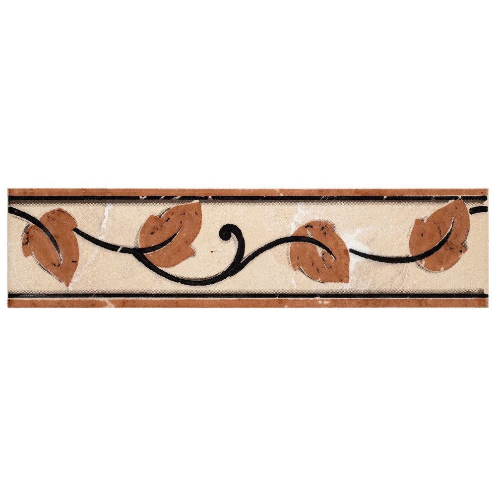 Merola Tile Aroas Listello Arena 2-inch x 8-inch Ceramic Wall Trim Tile ...
