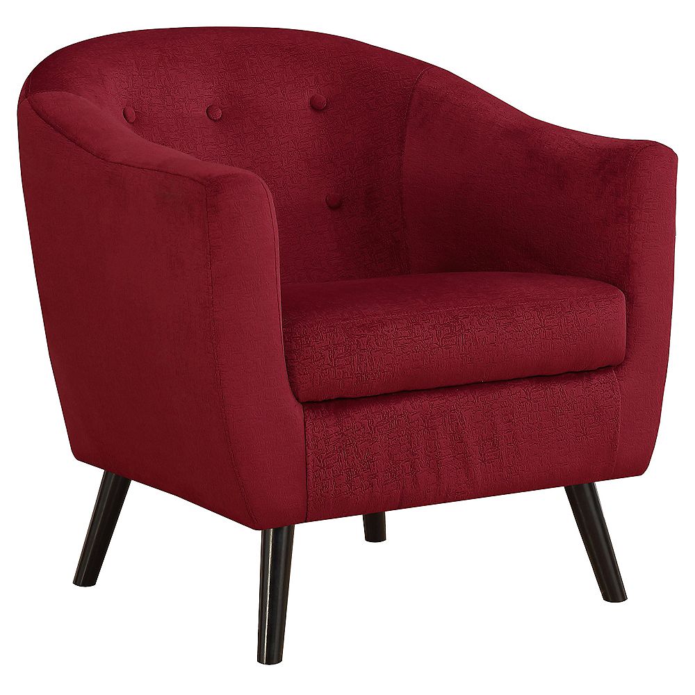 Monarch Specialties Chaise D'Appoint - Velour Mosaique Rouge | Home ...