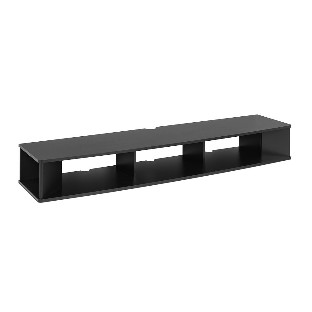 Prepac 70-inch Wide Wall Mounted TV Stand - Black | The Home Depot Canada