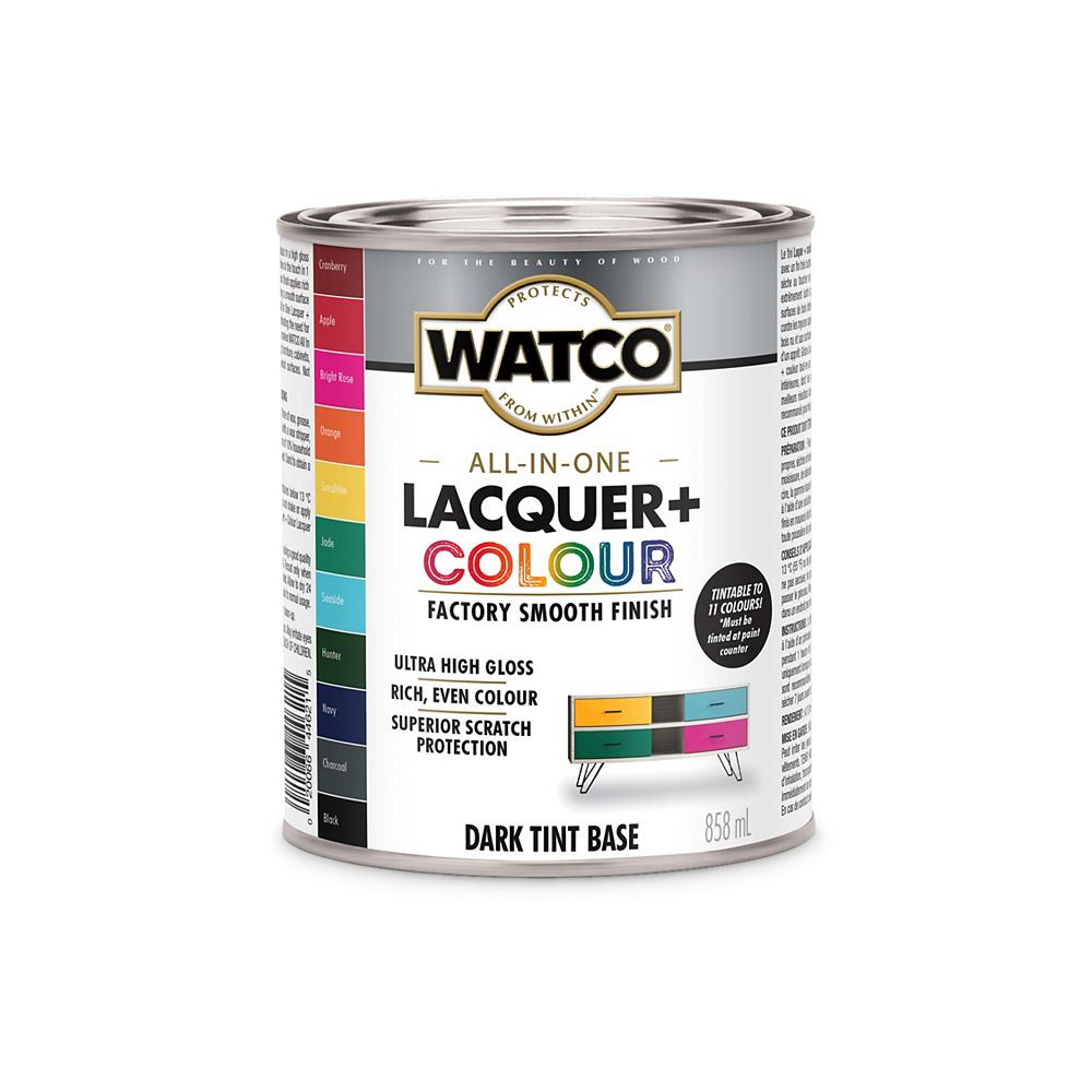 Watco All In One Lacquer + Colour Dark Tint Base, 947 mL | The Home ...
