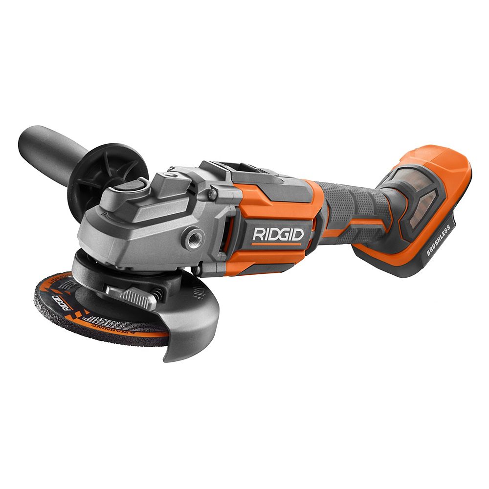 RIDGID 18V OCTANE Cordless Brushless 4-1/2-Inch Angle Grinder (Tool ... RIDGID 18V OCTANE Cordless Brushless 4-1/2-Inch Angle Grinder (Tool ...