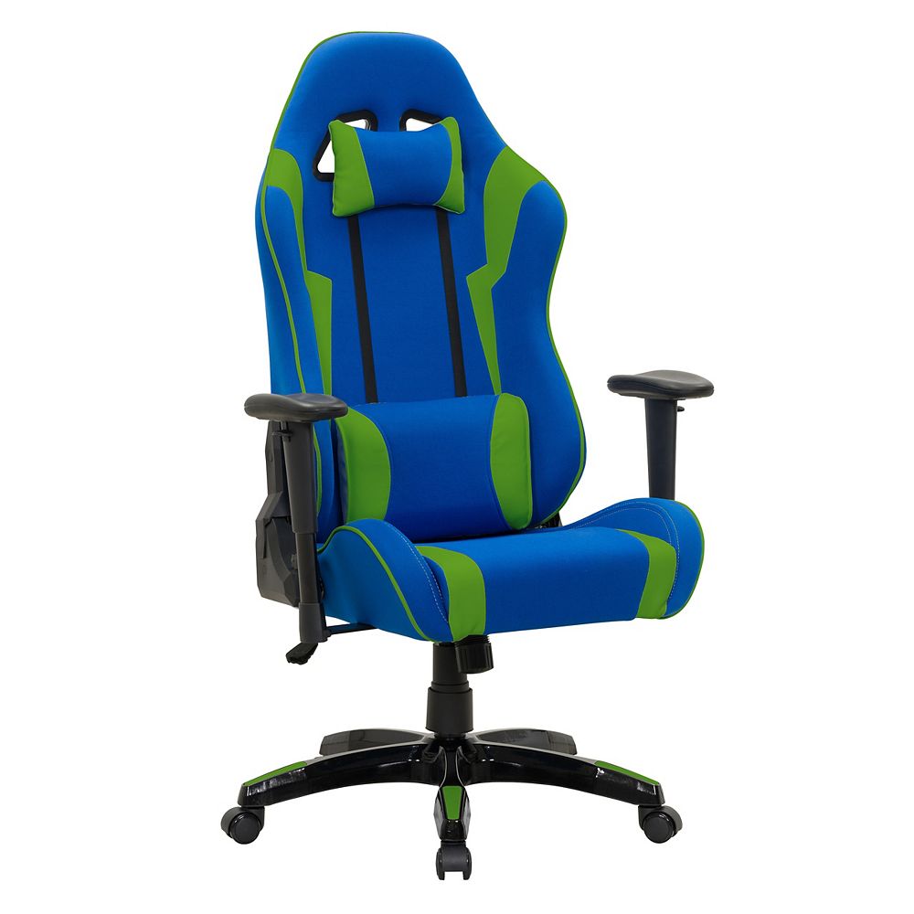 Corliving Blue and Green High Back Ergonomic Gaming Chair | The Home ...