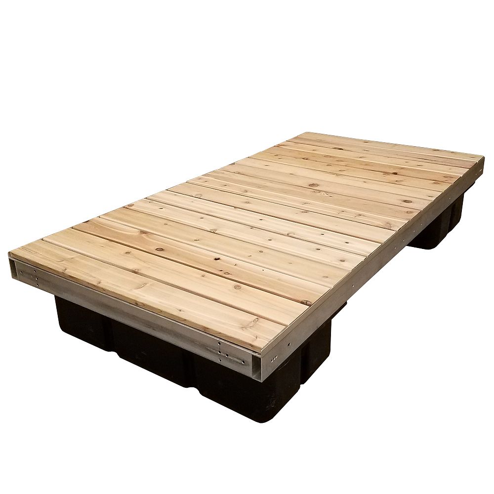 Patriot Docks 4 ft. x 8 ft. Low Profile Floating Platform Section with ...