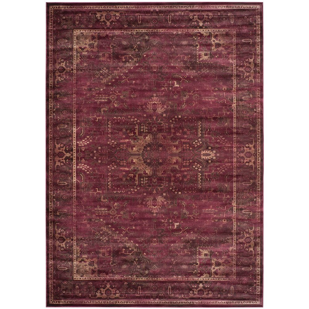 Safavieh Vintage Lecia Raspberry 8 ft. x 11 ft. 2-inch Indoor Area Rug ...