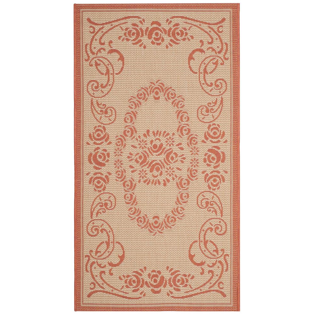 Safavieh Courtyard Twyla Natural / Terracotta 2 ft. x 3 ft. 7-inch ...