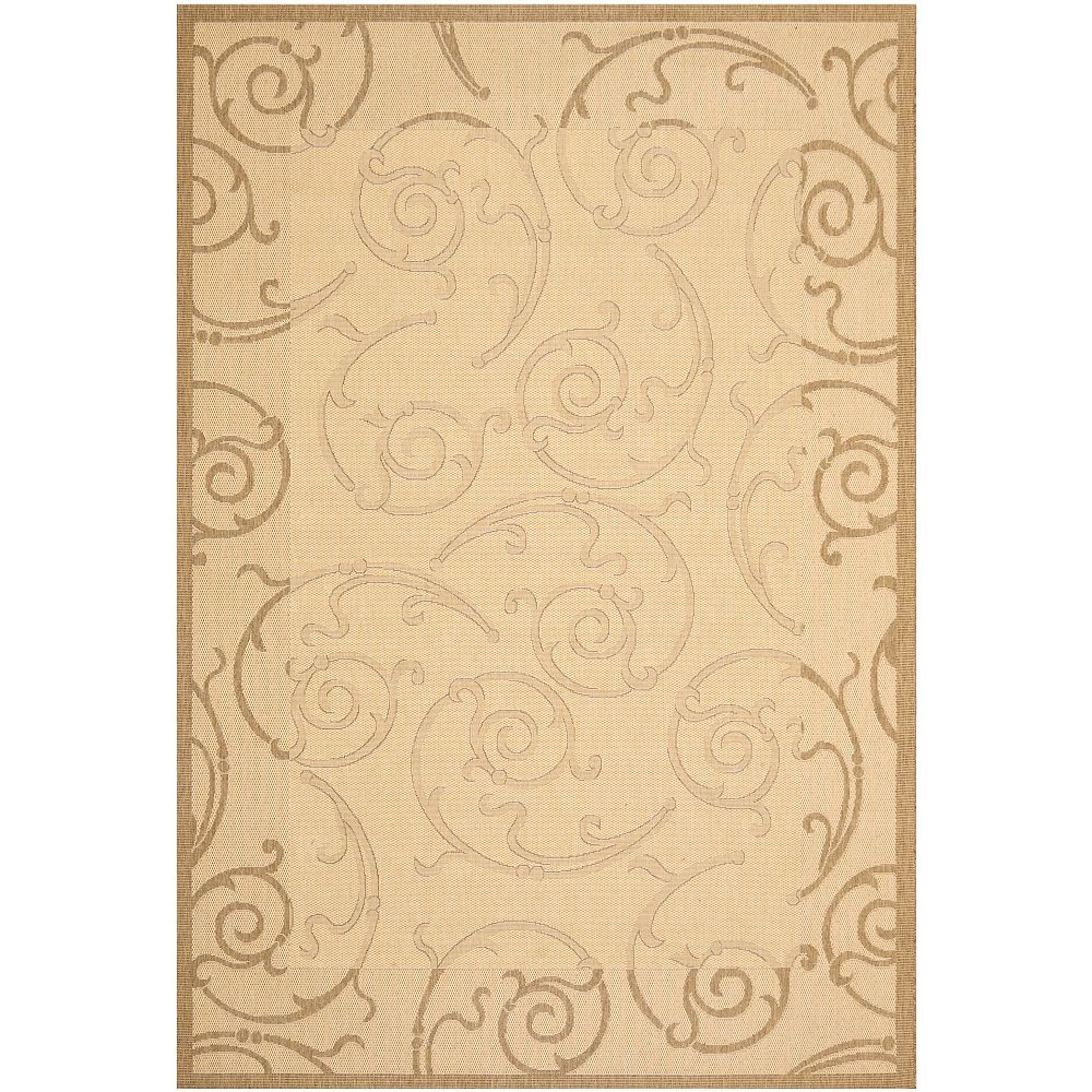 Safavieh Courtyard Des Natural / Brown 6 ft. 7-inch x 6 ft. 7-inch ...
