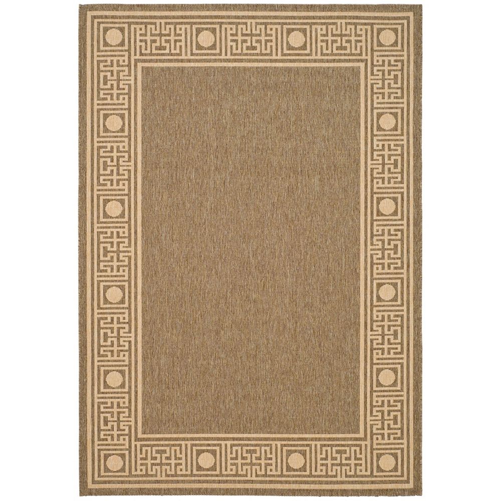 Safavieh Courtyard Jessika Dark Beige / Beige 8 ft. x 11 ft. Indoor ...