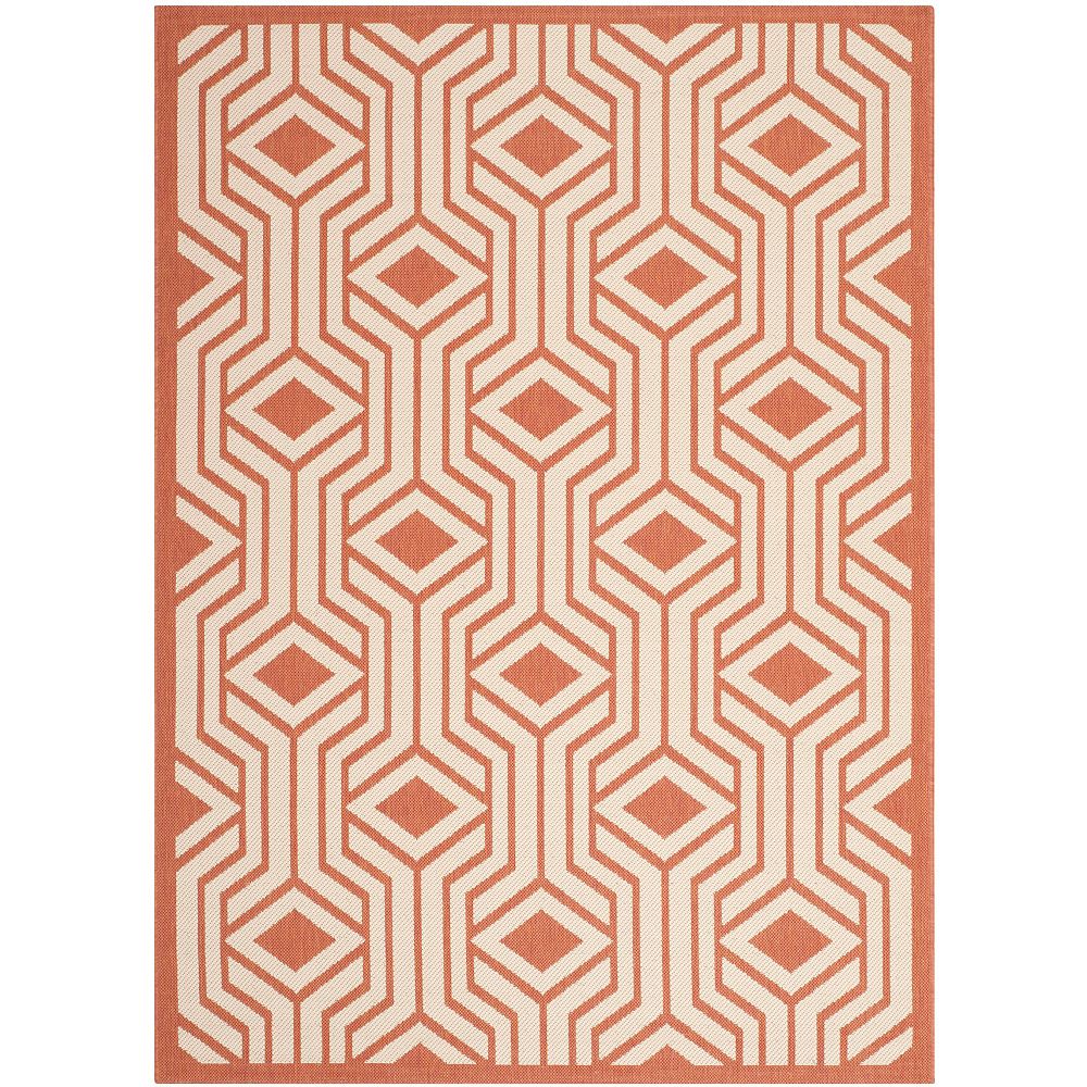 Safavieh Courtyard Horatio Beige / Terracotta 4 ft. x 5 ft. 7-inch ...