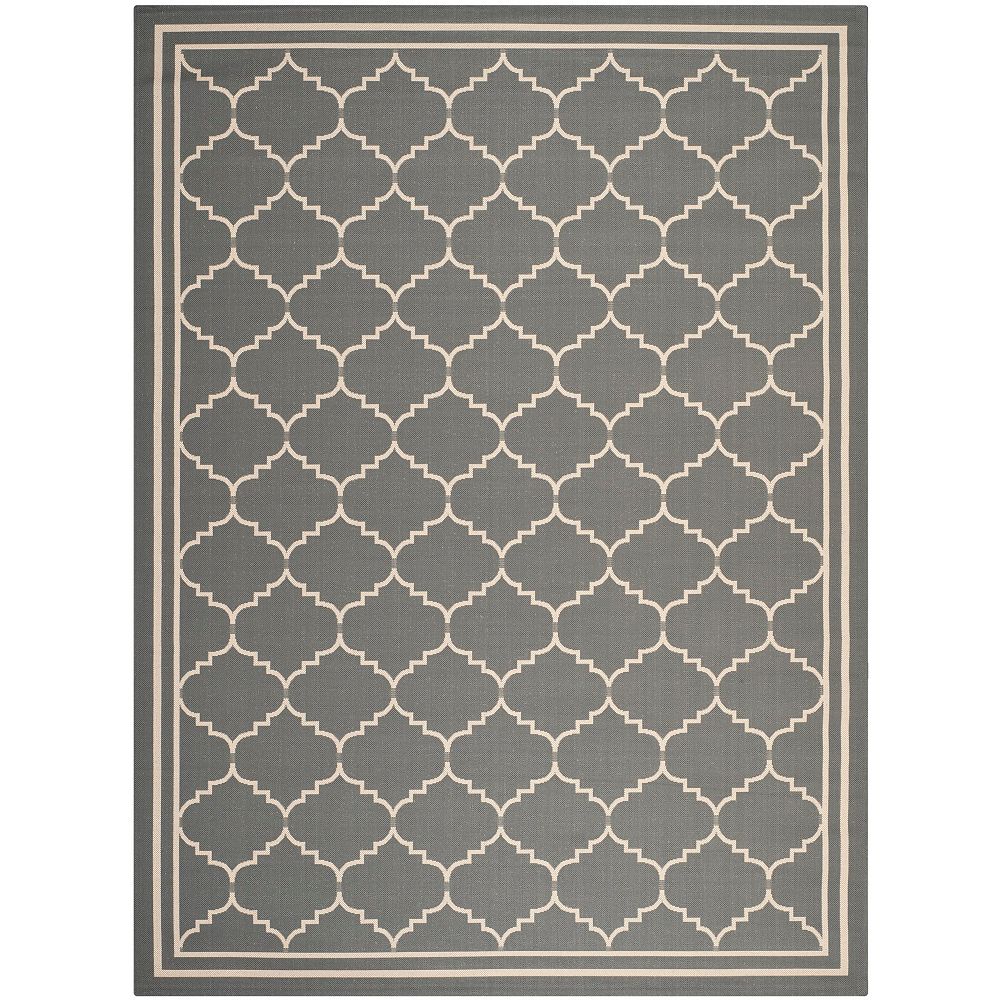 Safavieh Courtyard Jerry Grey / Beige 6 ft. 7-inch x 6 ft. 7-inch ...