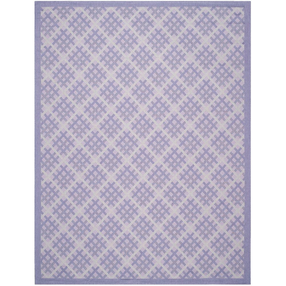 Safavieh Courtyard Patton Lilac / Dark Lilac 8 ft. x 11 ft. Indoor Area ...