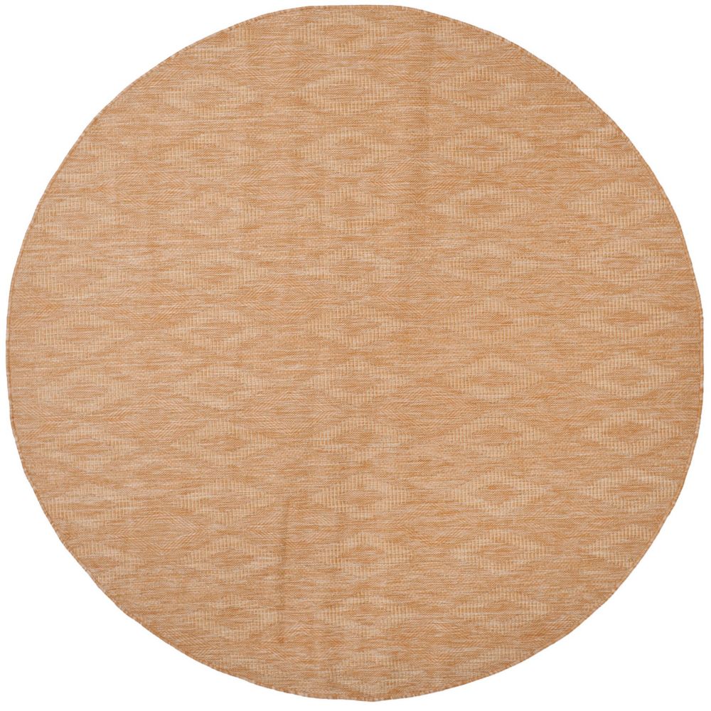Safavieh Courtyard Janna Natural 6 ft. 7-inch x 6 ft. 7-inch Round ...