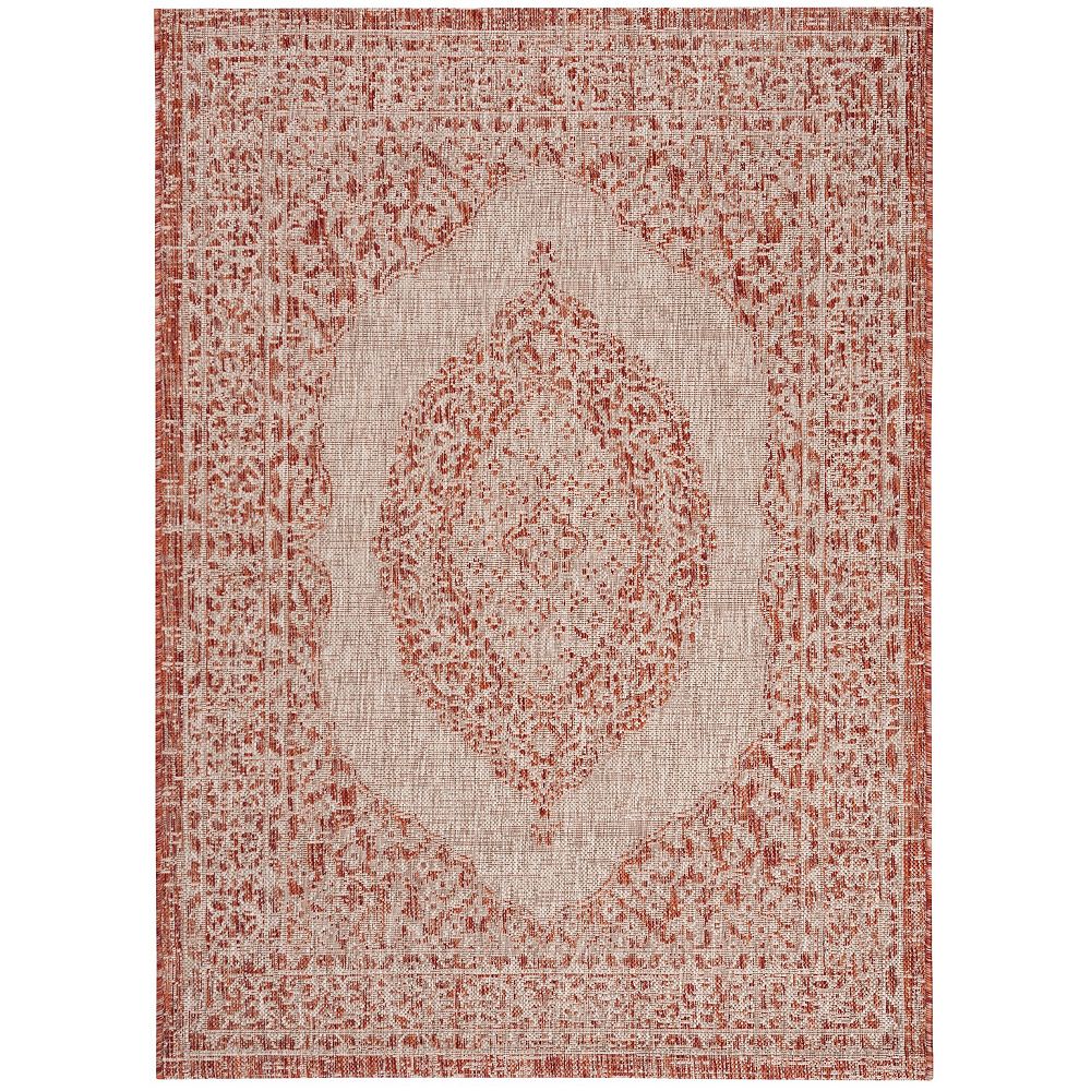 Safavieh Courtyard Amy Light Beige / Terracotta 4 ft. x 5 ft. 7-inch ...