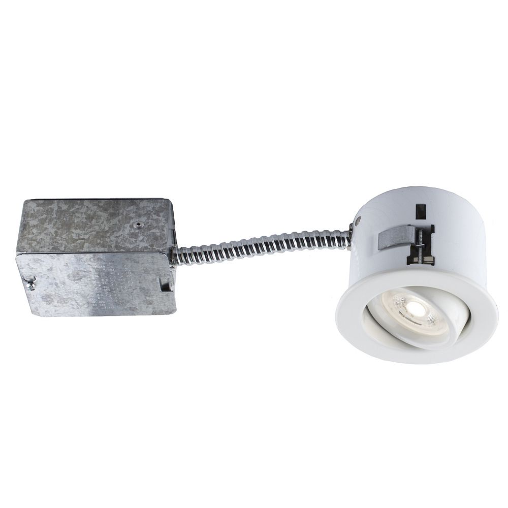 Bazz Flex 3-inch Matte White Recessed LED Lighting Kit with GU10 Bulb ...