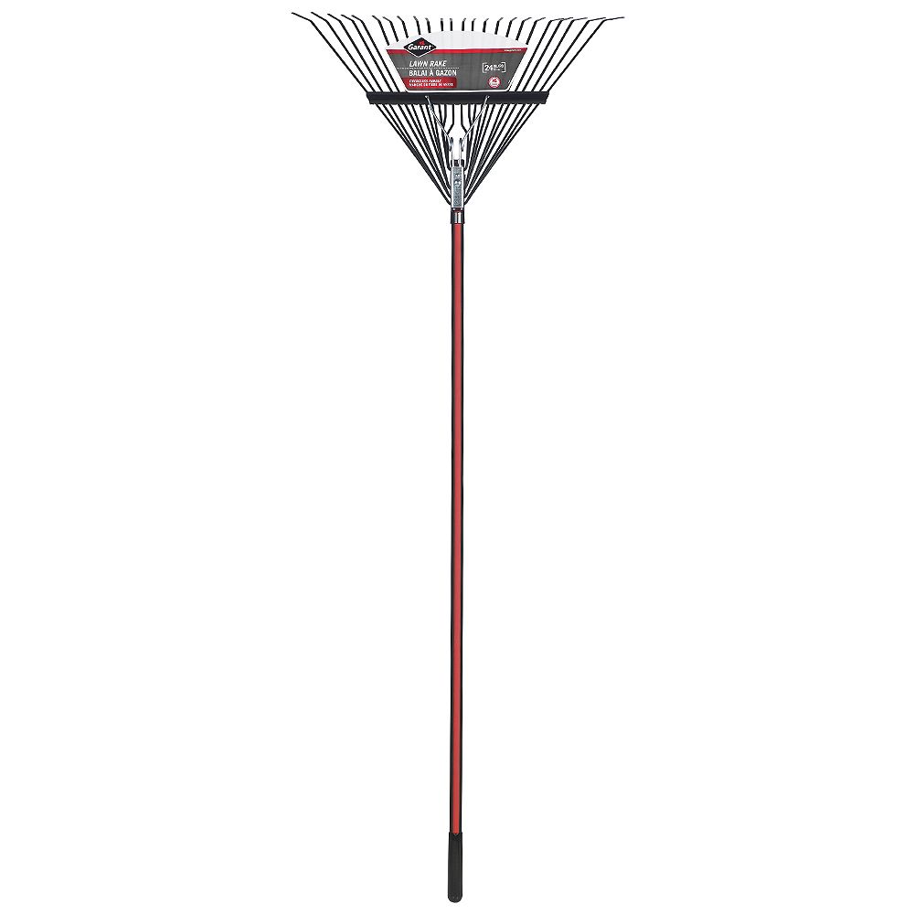 Garant Pro Series 24-Steel Tines Springback Lawn Rake | The Home Depot ...