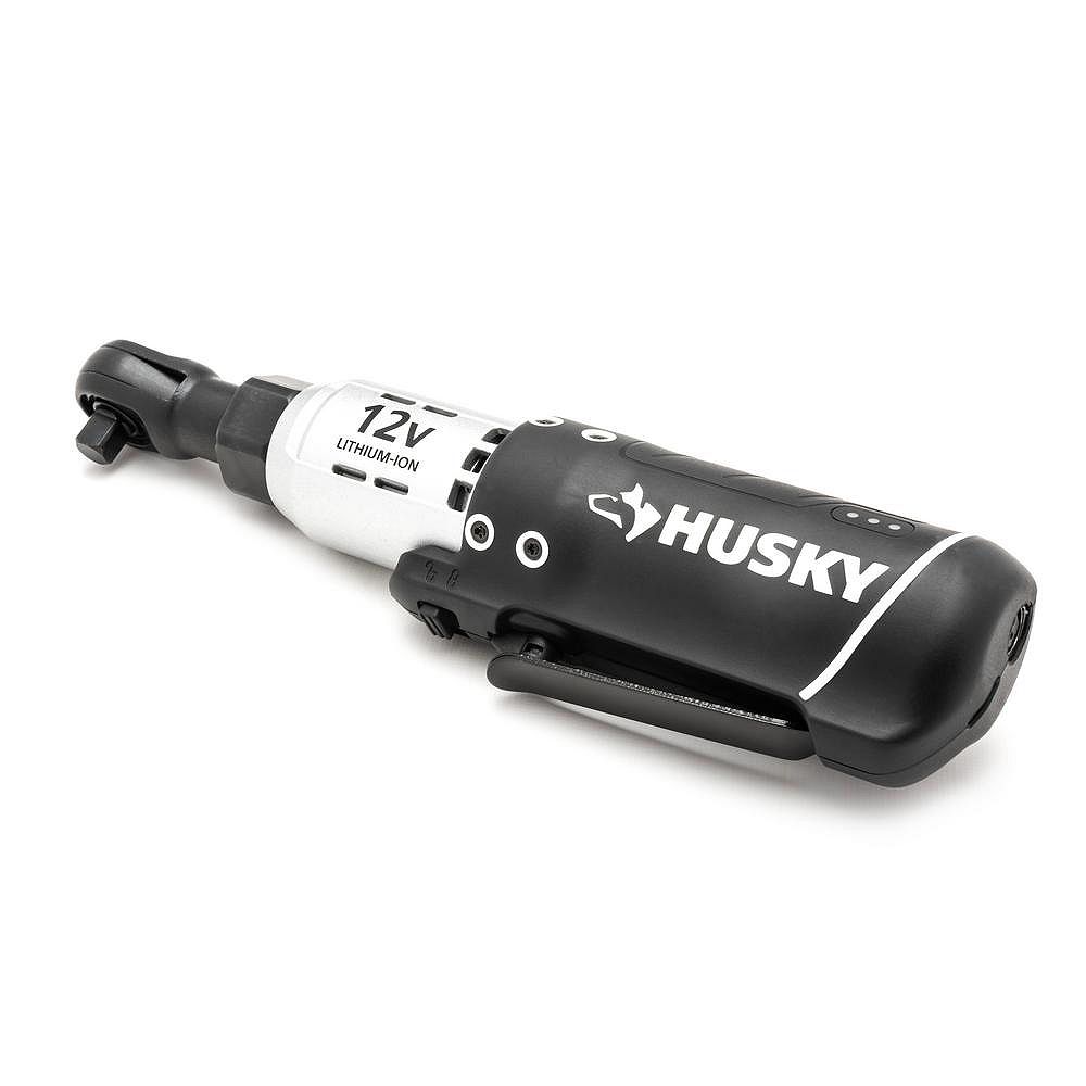 Husky 3/8 inch Drive 12-Volt Lithium Ion Cordless Ratchet | The Home ...